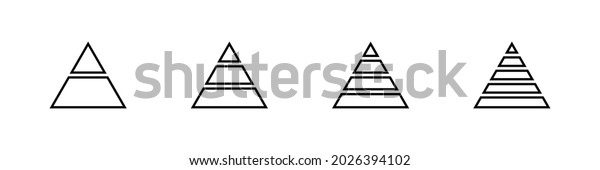 Pyramid Chart Line Icon Pyramid Diagram Stock Vector (Royalty Free ...