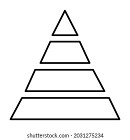 Pyramid Chart Outline Bold Vector Icon Stock Vector (Royalty Free ...