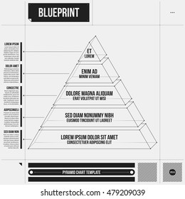 Pyramid Chart Template Five Stages Draft Stock Vector (Royalty Free ...