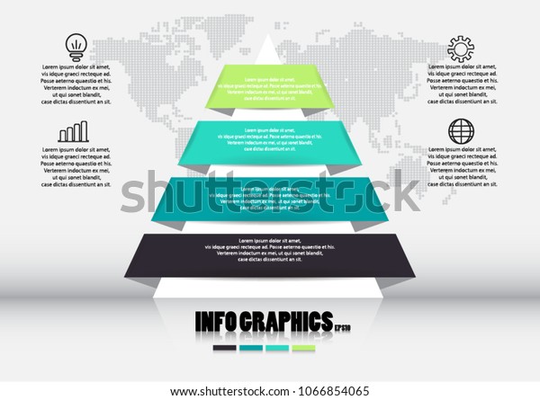 Pyramid Chart Template Pyramid Infographics Business Stock Vector ...