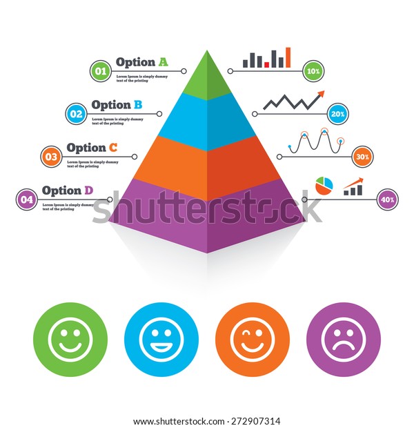 Pyramid Chart Template Smile Icons Happy Stock Vector (Royalty Free ...