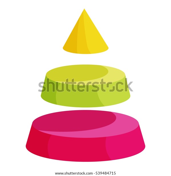 Pyramid Divided Into Three Colorful Segment Stock Vector (Royalty Free ...