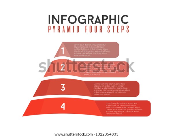 Pyramid Hierarchy 4 Steps Modern Infographic Stock Vector (Royalty Free ...