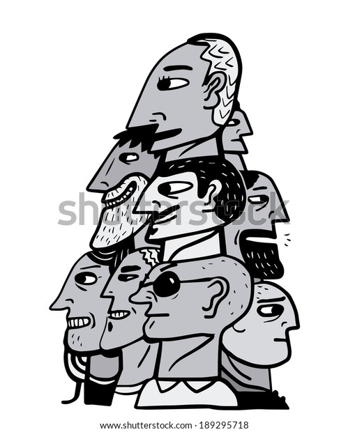 Pyramid Human Heads Stock Vector (Royalty Free) 189295718 | Shutterstock