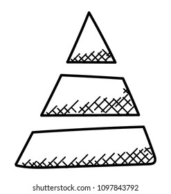 Pyramid Infographic Template Three Levels Stock Vector (Royalty Free ...