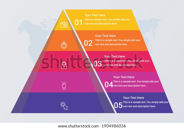 Pyramid Infographics Chart Diagram Vector Image 库存矢量图（免版税）1904986036 ...