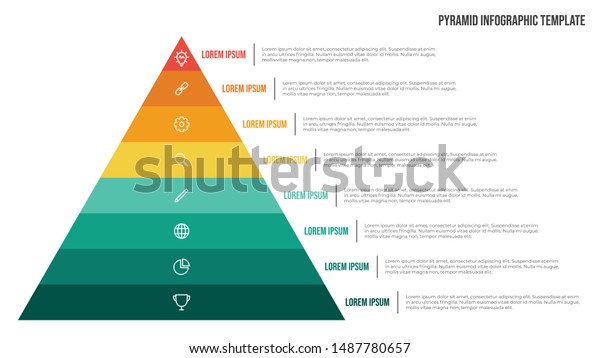 Pyramid List Infographic Template Vector 8 Stock Vector (Royalty Free ...