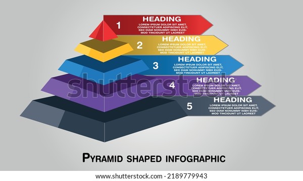 Pyramid Shaped Inforgraphic Illustration Template Icons Stock Vector ...