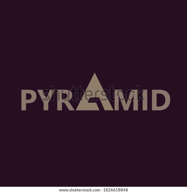 Pyramid Text Logo Stylist Stock Vector (Royalty Free) 1826658848 ...