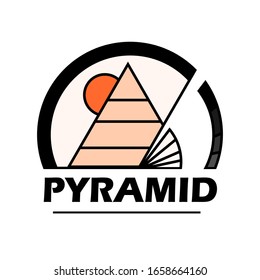 Pyramid Travel Logo Vector Design Stock Vector (Royalty Free ...