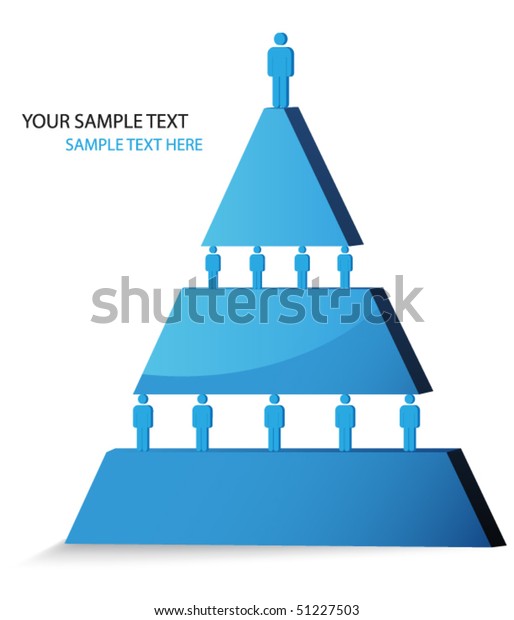 Pyramidal Diagram Illustration Hierarchy Stock Vector (Royalty Free ...