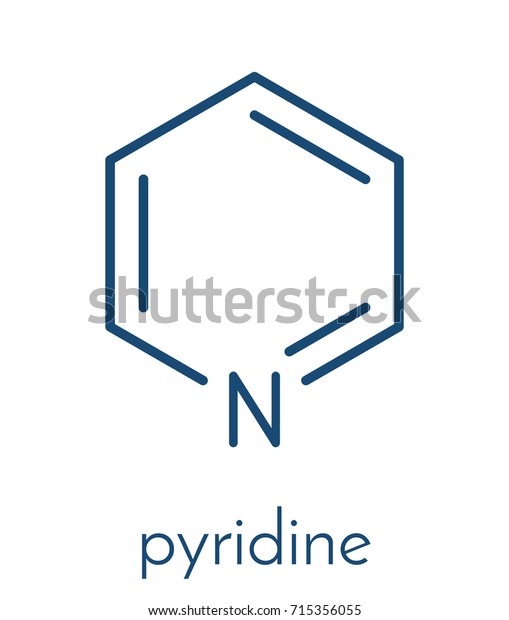 Pyridine Chemical Solvent Reagent Molecule Skeletal Stock Vector ...