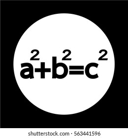 Pythagoras Theorem Icon: vector de stock (libre de regalías) 563468554 ...