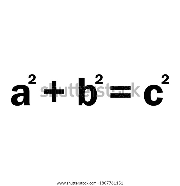 Pythagorean Theorem Equation On White Background Stock Vector (Royalty ...