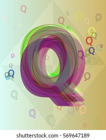 Q Alphabet Background Design Stock Vector (Royalty Free) 569647189 ...