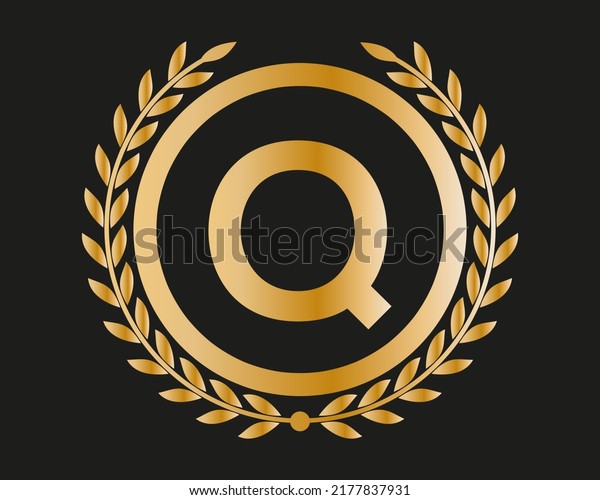 Q Gold Letter Design Vector Golden Stock Vector (Royalty Free ...