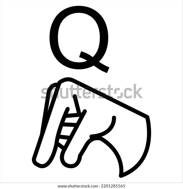 Q Hand Sign Deaf Language Hand Stock Vector (Royalty Free) 2201285565 ...