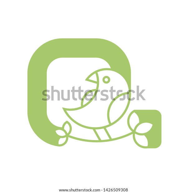 Q Letter Bird Logo Template Design Stock Vector (Royalty Free ...