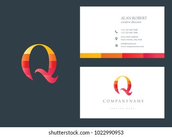 Q Letter Logo Multicolor Vector Design Stock Vector (Royalty Free ...