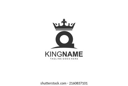Q Logo Crown Construction Company Letter Stock Vector (Royalty Free ...