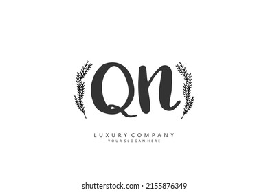 Q N Qn Logo Initial Lettering Stock Vector (Royalty Free) 2155876349 ...