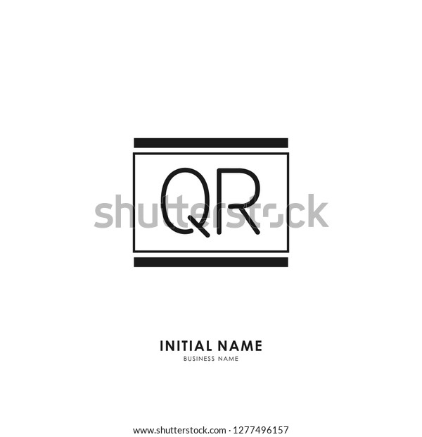 Q R Qr Initial Logo Letter Stock Vector (Royalty Free) 1277496157 ...