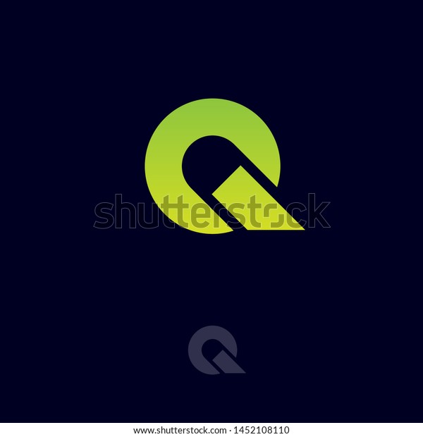 Q Simple Monogram Q Logo Greenyellow Stock Vector (Royalty Free ...