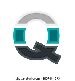 Q Vector Font Alphabet Modern Dynamic Stock Vector (Royalty Free ...