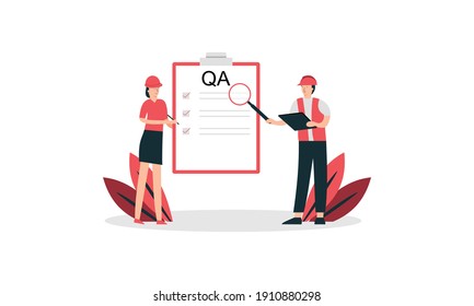 Qa Engineers Concept Illustration Quality Control Stock Vector (Royalty ...