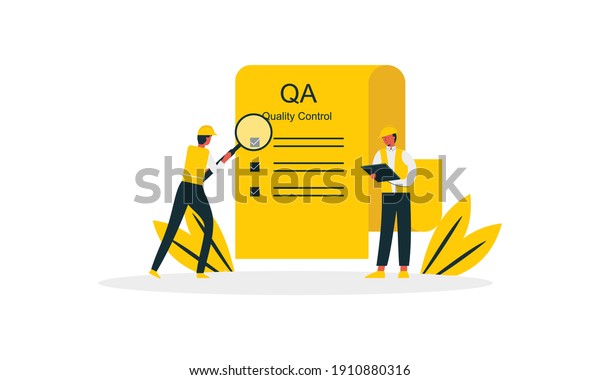 Qa Engineers Concept Illustration Quality Control Stock Vector (Royalty ...