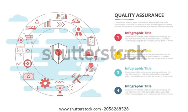 Qa Quality Assurance Concept Infographic Template Stock Vector (Royalty ...