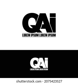 Qai Letter Monogram Logo Design Vector Stock Vector (Royalty Free ...