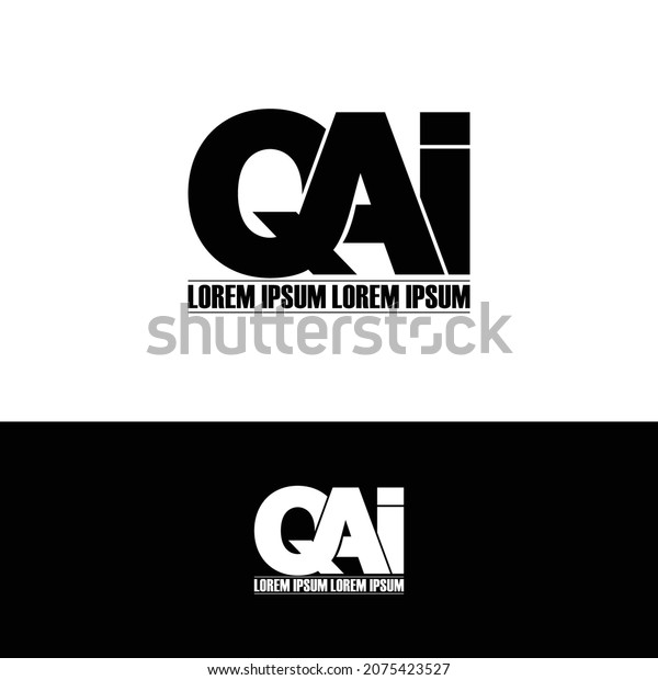 Qai Letter Monogram Logo Design Vector Stock Vector (Royalty Free ...