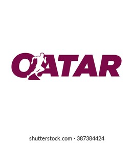 Qatar Athlete Logo Vector Stock Vector (Royalty Free) 387384424 ...