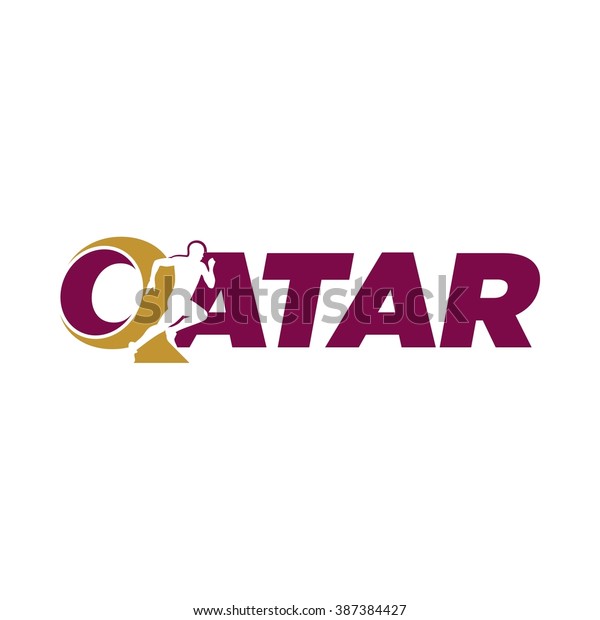 Qatar Athlete Logo Vector Stock Vector (Royalty Free) 387384427