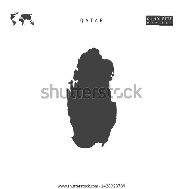 Qatar Blank Vector Map Isolated On: เวกเตอร์สต็อก (ปลอดค่าลิขสิทธิ์ ...