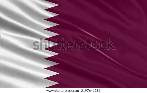 Qatar Flag Design Waving Qatar Flag Stock Vector (Royalty Free ...