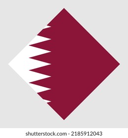 Qatar Flag Official Colors Vector Illustration Stock Vector (Royalty ...