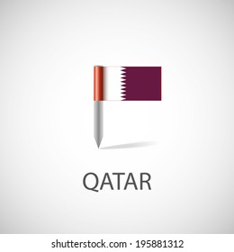 Qatar Flag Pin Stock Vector (Royalty Free) 195881312 | Shutterstock