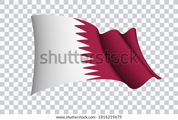 Qatar Flag State Symbol Isolated On Stock Vector (Royalty Free ...