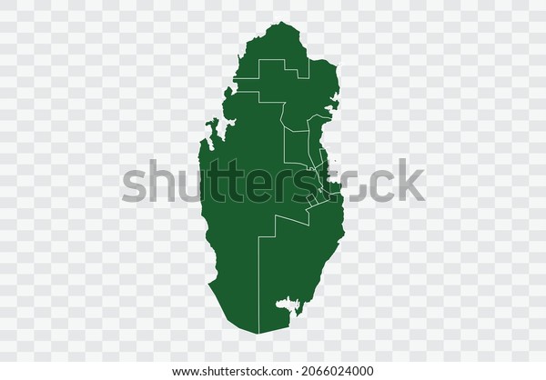 Qatar Map Green Color On Png Stock Vector (Royalty Free) 2066024000 ...