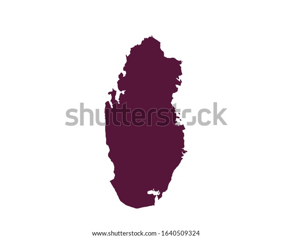Qatar Map Vector Vector Qatar Country Stock Vector (Royalty Free ...