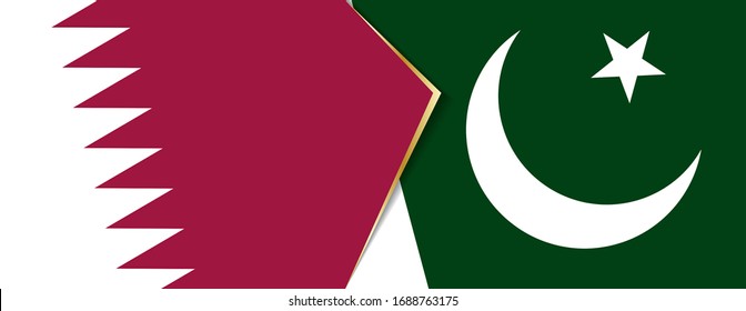 Qatar Pakistan Flags Two Vector Flags Stock Vector (Royalty Free ...