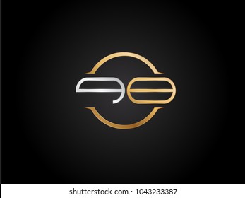 Qb Circle Shape Letter Logo Design Stock Vector (Royalty Free ...