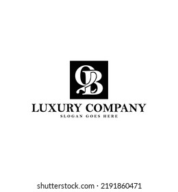 Qb Luxury Monogram Vector Logo Serif Stock Vector (Royalty Free ...