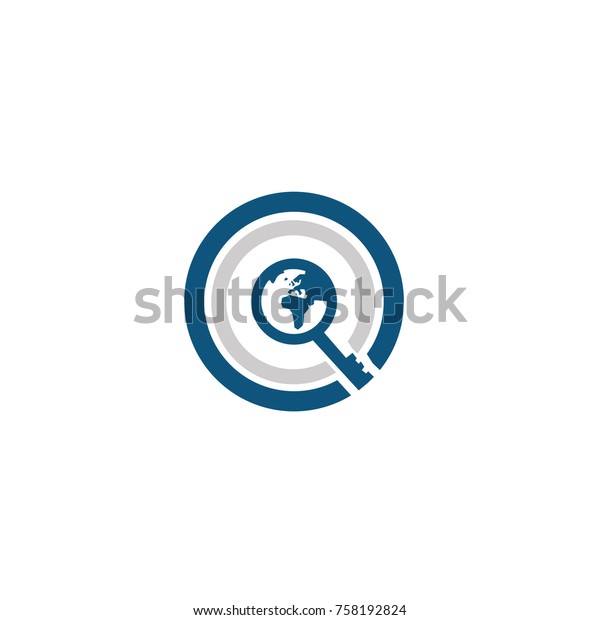 Qc Logo Global Flat Vector Template Stock Vector (Royalty Free ...
