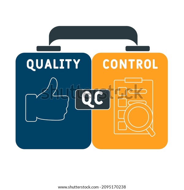 Qc Quality Control Acronym Business Concept Stock Vector (Royalty Free ...