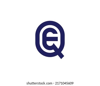 Qe Eq Logo Design Vector Template Stock Vector (Royalty Free ...