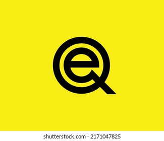 Qe Eq Logo Design Vector Template Stock Vector (Royalty Free ...