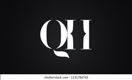 Qh Letter Logo Design Template Vector: vector de stock (libre de ...